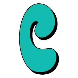 Retro Bright Alphabet Set Letters Png in 5 Colors, Retro Bright Color ...