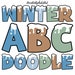 Winter Snow Letters PNG Bundle: Hippie Blue Doodle Alphabet (digital ...