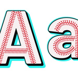 Baseball Alphabet Letters PNG Bundle, Baseball Sports Doodle Letters ...