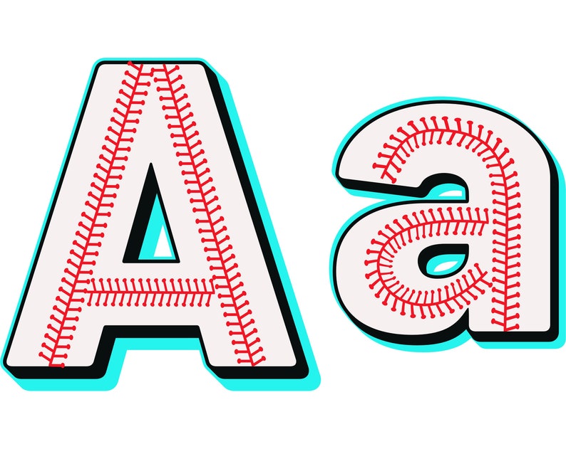 Baseball Alphabet Letters PNG Bundle Baseball Sports Doodle - Etsy