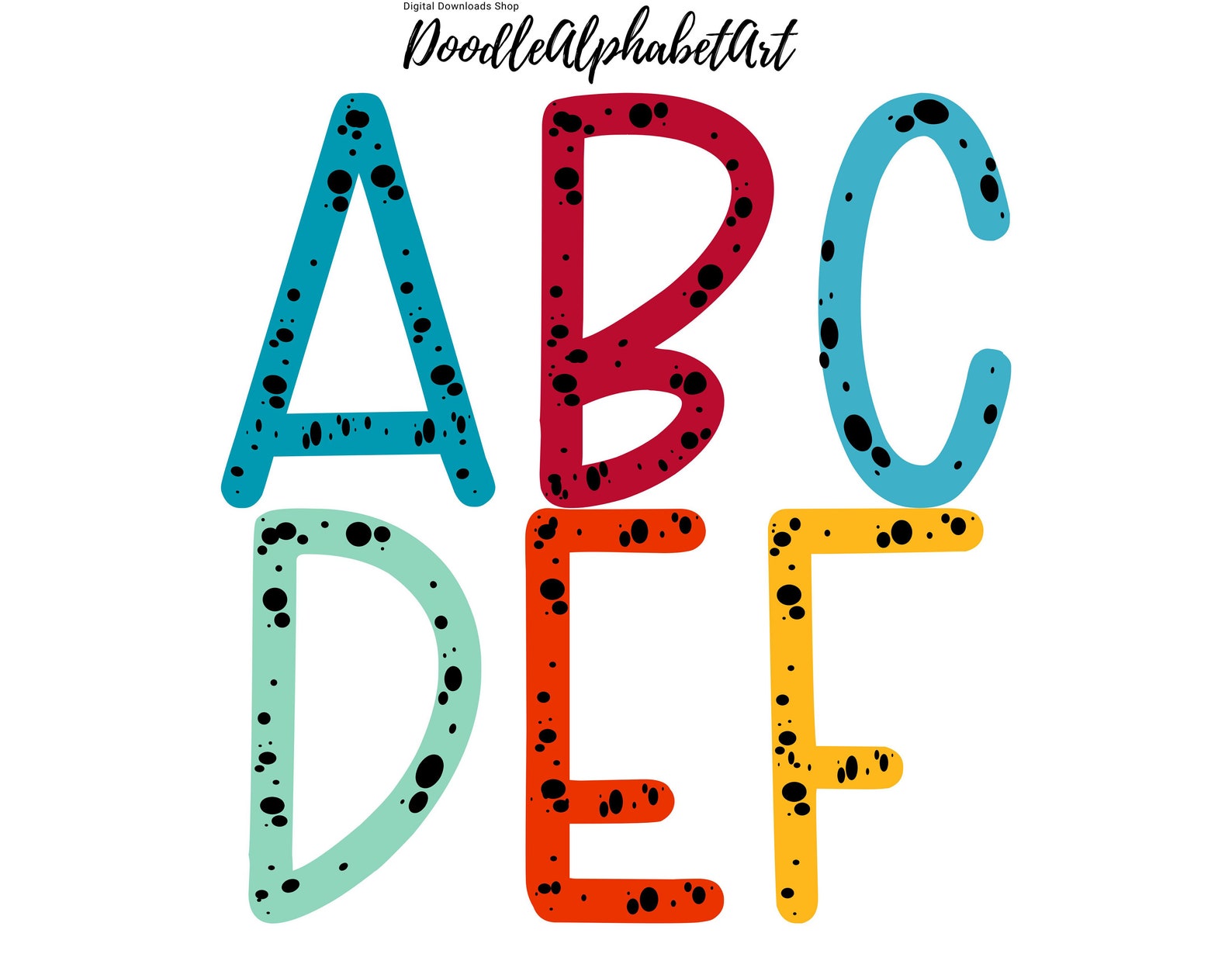 Bubbles Retro Letters PNG Hand Drawn Doodle Alphabet PNG - Etsy