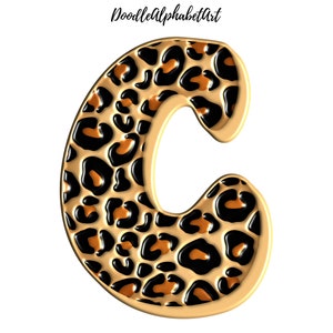Leopard Print 3D Alphabet PNG: Retro Groovy Letters (digital Download ...