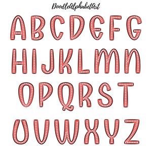 Boho Dots Letters PNG Bundle, Bohemian Color Palette, 10 Alpha Sets ...