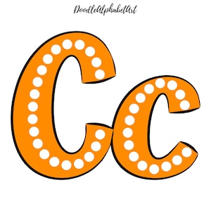 Polka Dot Alphabet PNG Bundle, Bright Color, 5 Alpha Sets, Uppercase ...