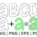 Doodle Letters Alphabet With Transparent Inside SVG PNG Eps - Etsy