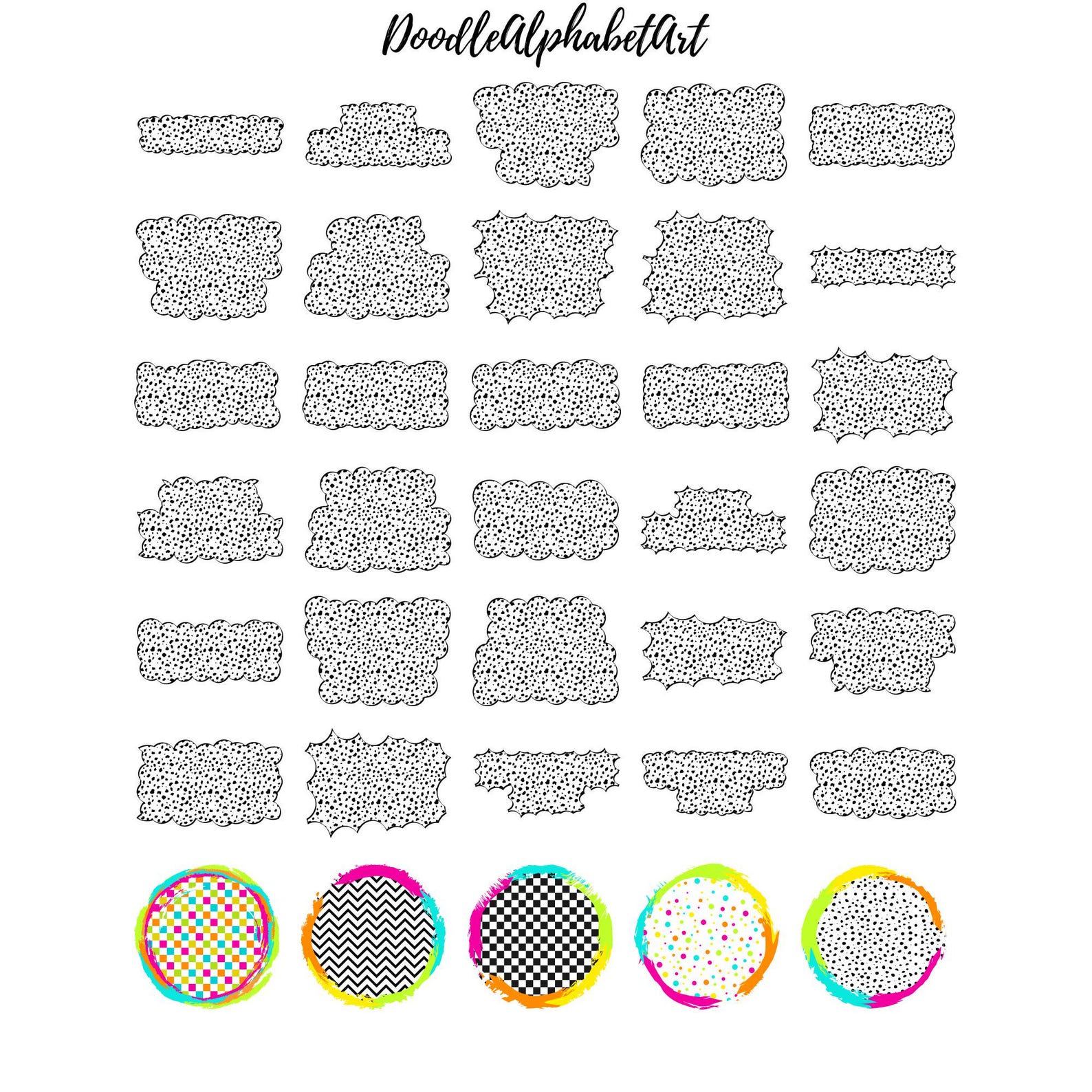Polka Dot Alphabet PNG Bundle: Funky Font & Dalmatian Backgrounds ...