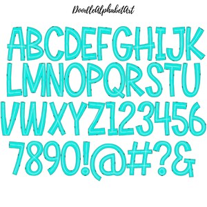 Vibrant Scribble Alphabet PNG Bundle: Doodle Font Clipart (digital ...