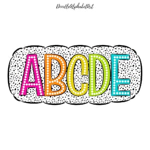 Dot Alphabet Letters PNG & Dalmatian Background, Dark and Vibrant Color ...