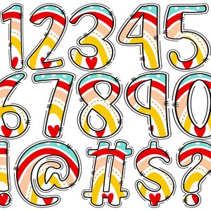 Boho Rainbow Alphabet PNG. Classroom Rainbow Alphabet | Hand Drawn ...