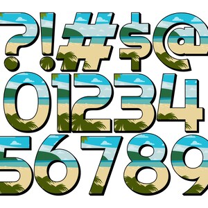 Summer Alphabet PNG, Beach Sea Letter Clipart PNG, a Hand Drawn Doodle ...