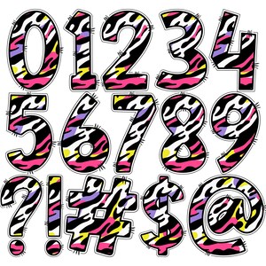 Bright Animal Tiger Color Alphabet Digital Letters PNG, Hand Drawn ...