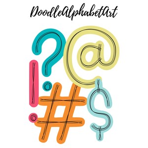 Scribble Letters PNG, Tropical Summer Color Scheme, Doodle Alphabet PNG ...