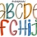 Package of 9 Sets of Digital Scribble Alphabet Pngs Bundle, Hand Drawn ...