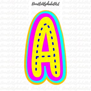 Funky Letters PNG, Marquee Alphabet PNG, Scribble Alphabet, Brush ...