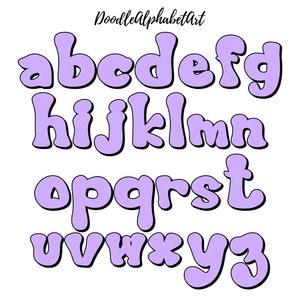 Retro Font PNG Bundle: Groovy Pastel Alphabet (digital Download) - Etsy
