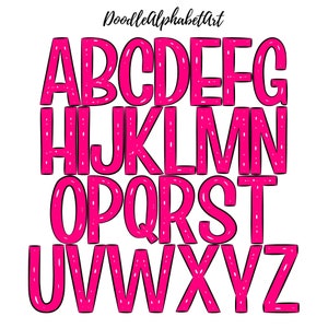 Bubble Water Splash Letters PNG Bundle, Neon Color Palette, 5 Alpha ...