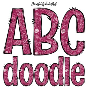 Cherry Berry Fruit Alphabet Valentine's Day PNG Letters & Numbers ...