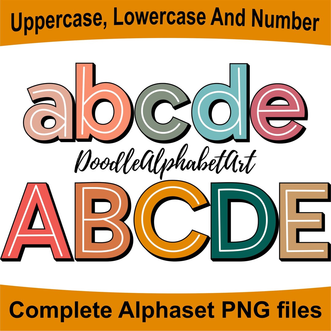 Hand-drawn White Center Line Geometric Alphabet Bundle, Boho Retro Font ...