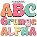 Boho Floral Retro Alphabet PNG With Clipart, 6 Bohemian Colors Hand ...