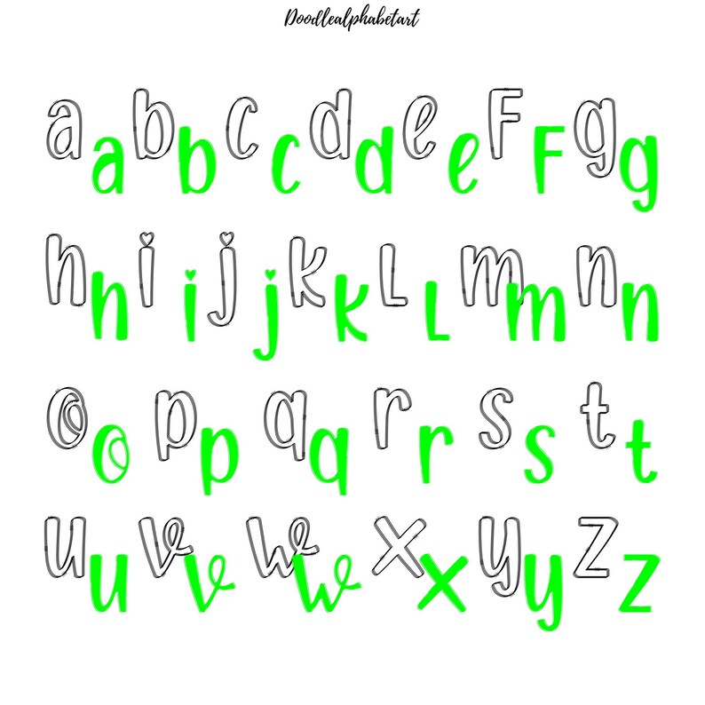 Scribble Doodle Font SVG: Fillable Sketch Letters for Cricut ...