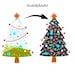 Editable Christmas Tree Canva Frames Collection Hand Drawn - Etsy