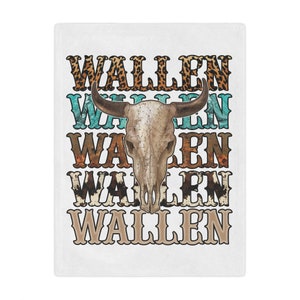 Wallen Cow Skull Minky Blanket: Country Western Throw - Etsy