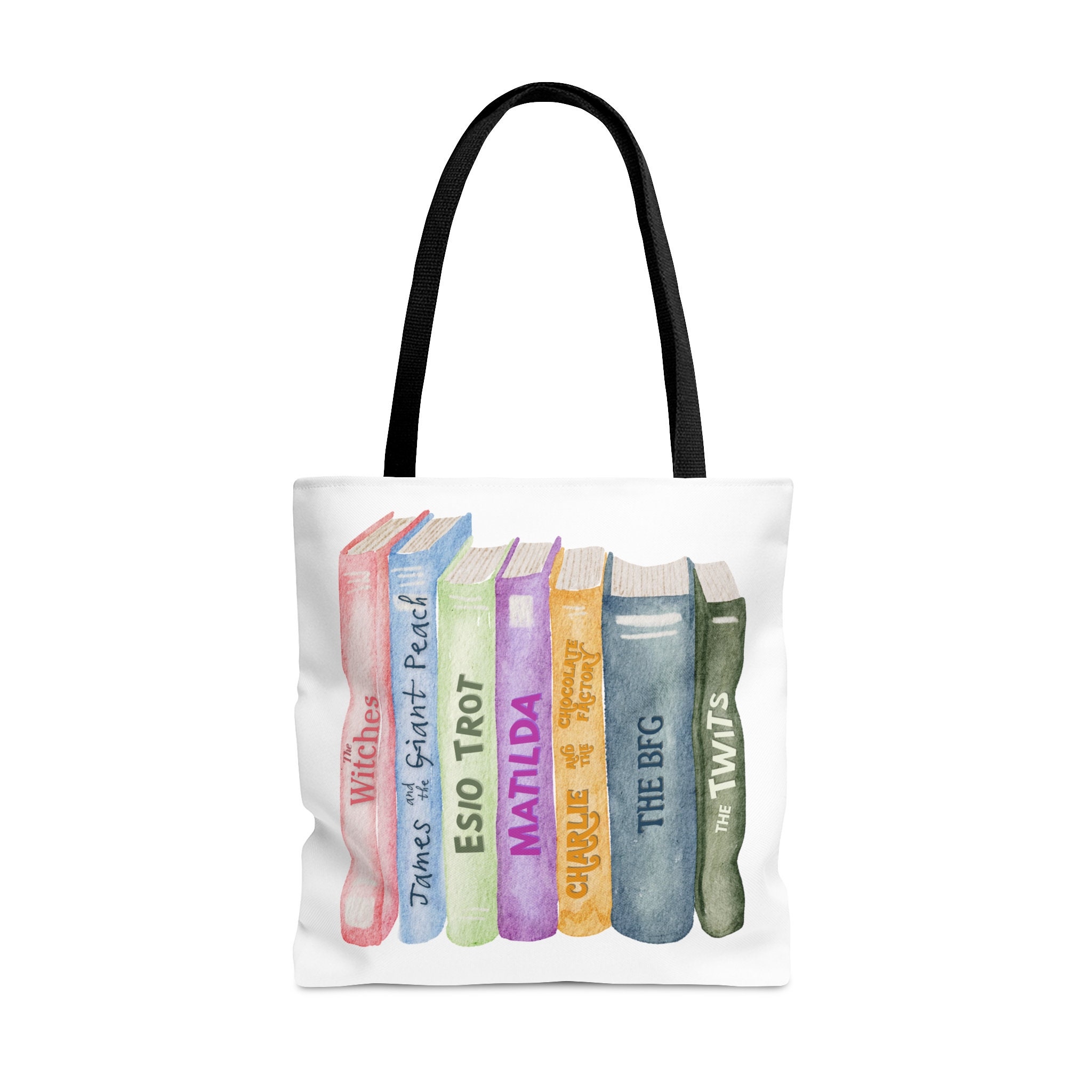 Favorite Roald Dahl Books on Bookshelf Tote Bag AOP - Etsy