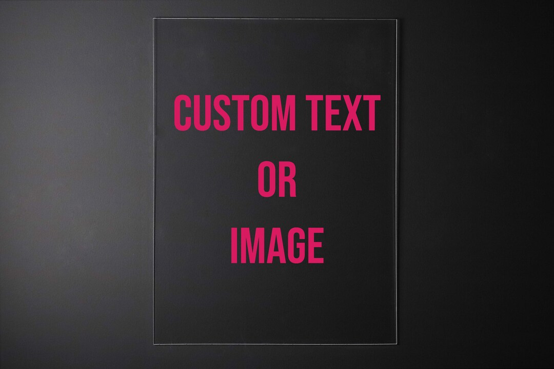 Custom Acrylic Plaque, Image or Text - Etsy