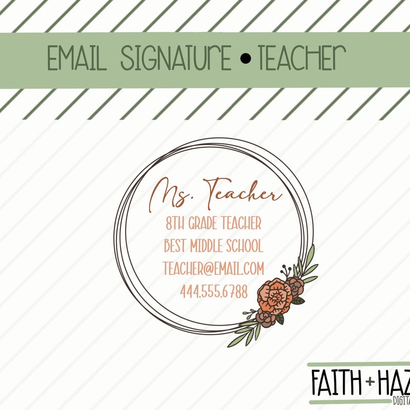 Flower Email Signature - Etsy