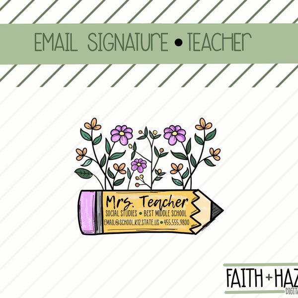 Flower Email Signature - Etsy