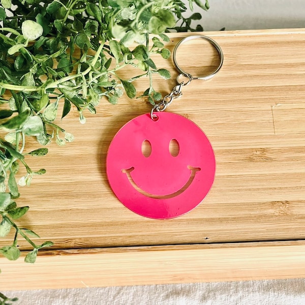 Smile Face Keychain - Etsy
