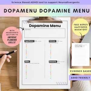 Dopamine Menu: ADHD Planner, Self-care Resource (digital Printable ...