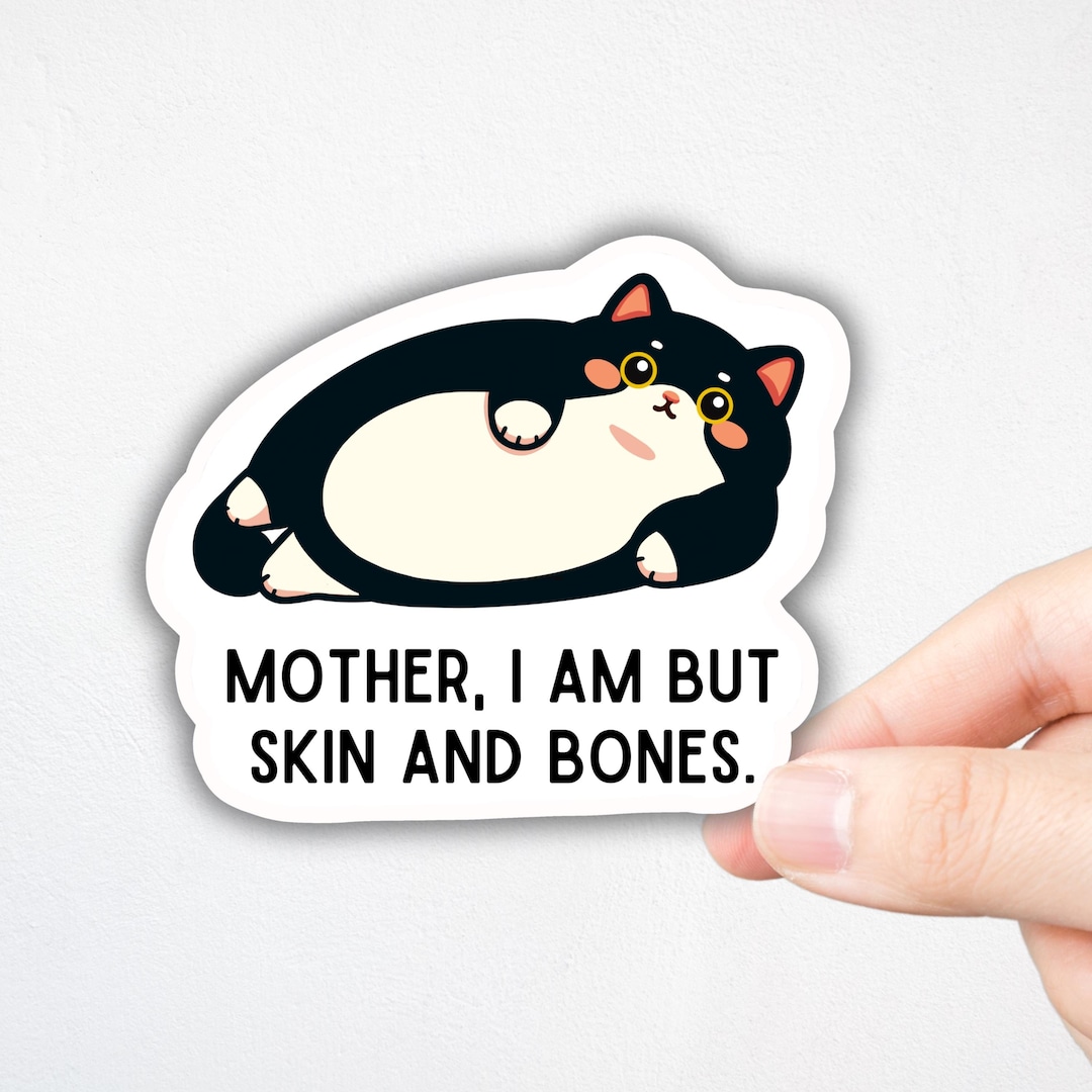 Fat Cat Sticker Chonky Cat Sticker Cat Mom Stickers Funny Cat Sticker ...