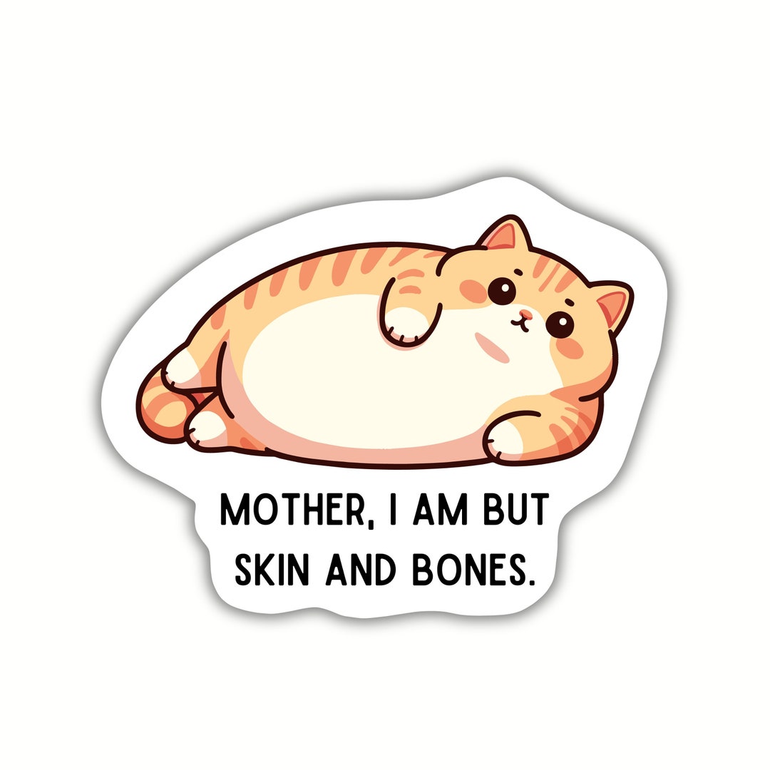 Cute Cat Sticker, Chonky Cat Sticker, Cat Mom Stickers, Funny Cat ...