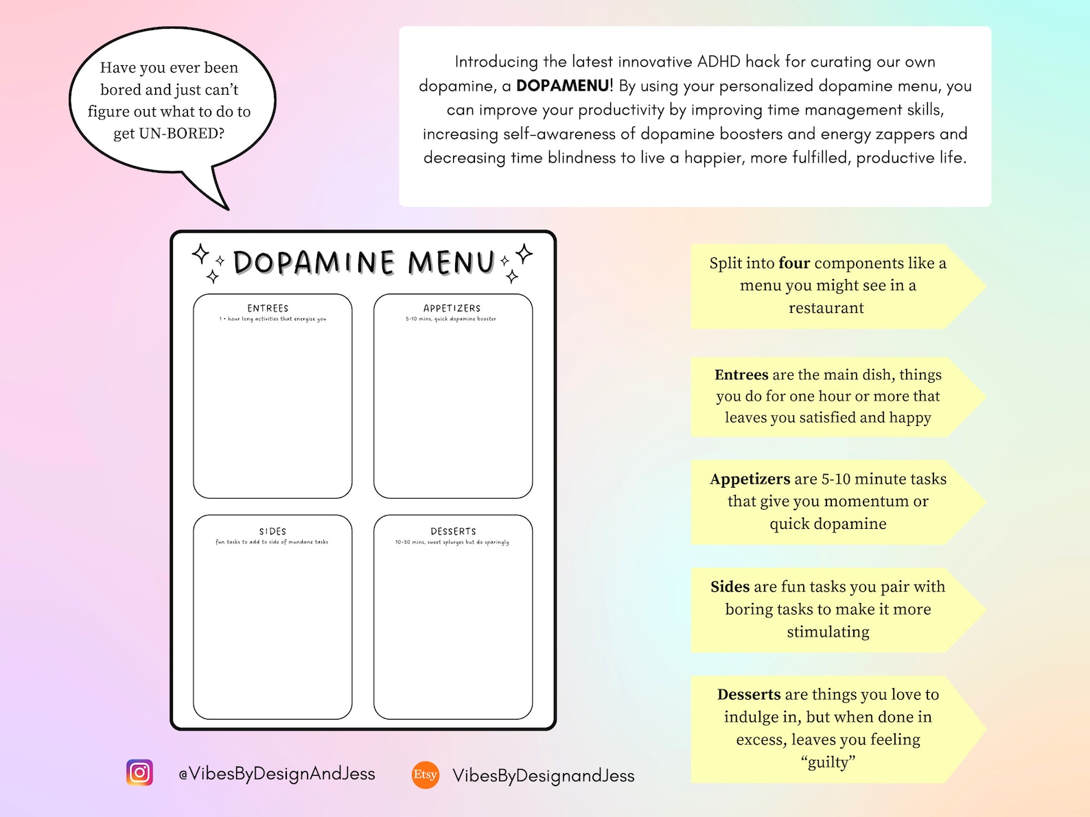 Dopamine Menu: ADHD Planner, Self-care Resource (digital Printable) - Etsy