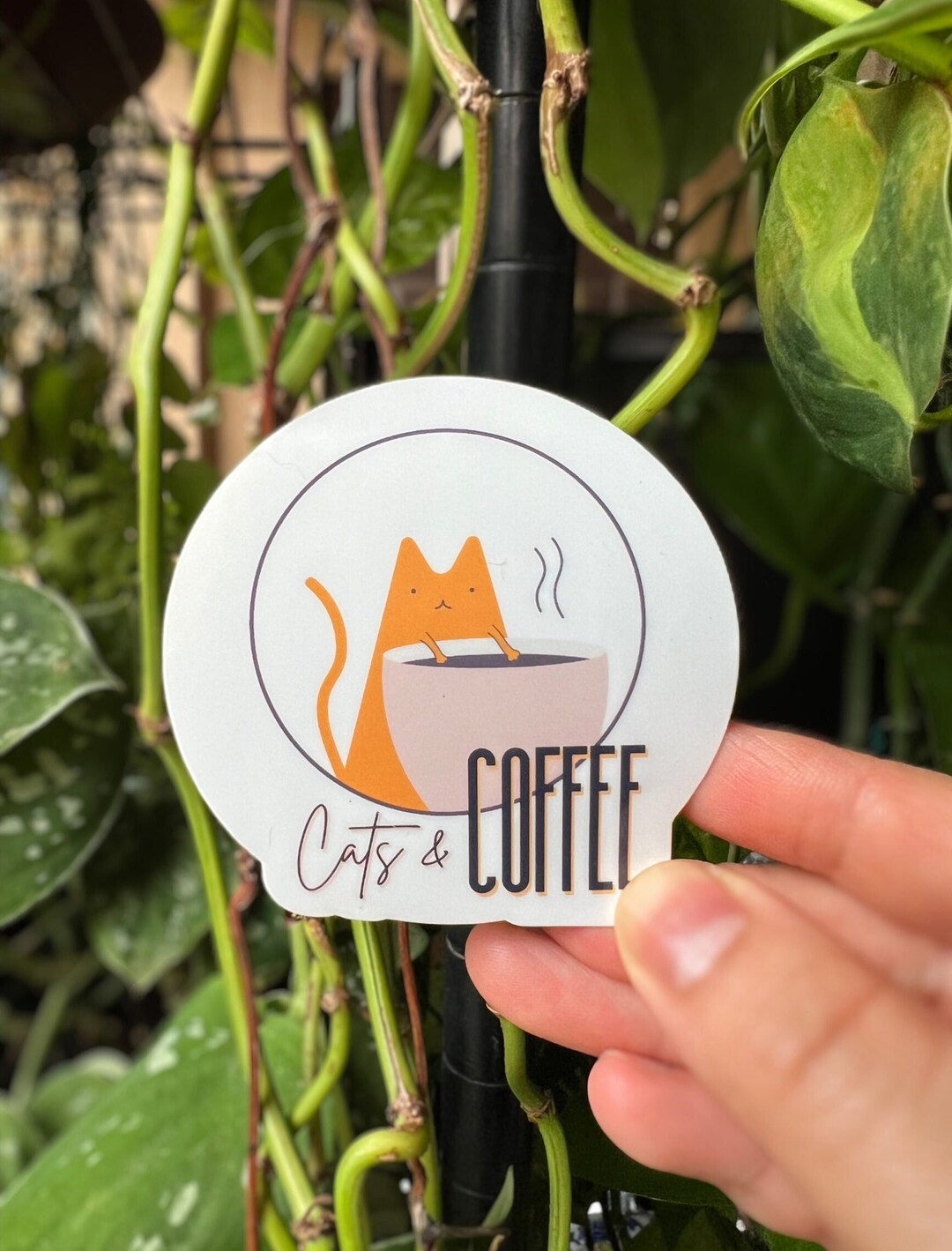Cats and Coffee Sticker, Coffee and Cat Stickers, Cat Stickers, ADHD ...
