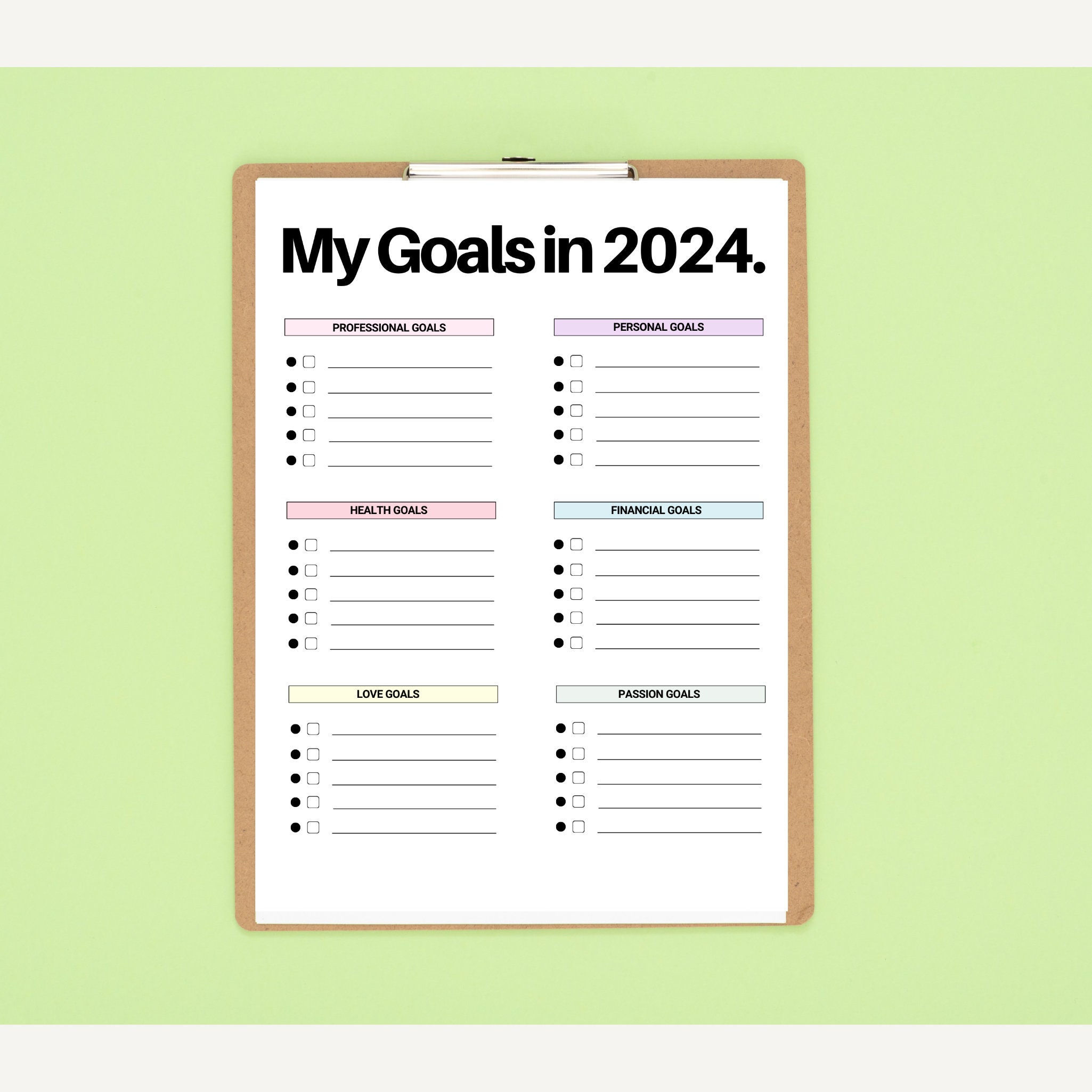 Goal Setting Templates Goal Organizer Planner SMART Goals Template ADHD ...