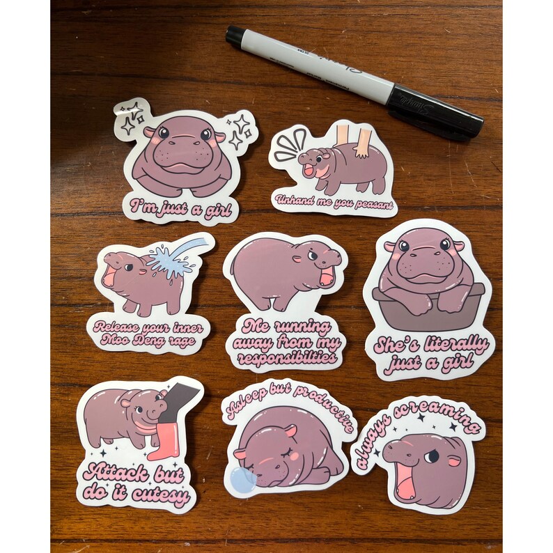 Unhand Me You Peasant Hippo Sticker: Funny Sarcastic Animal Decal - Etsy
