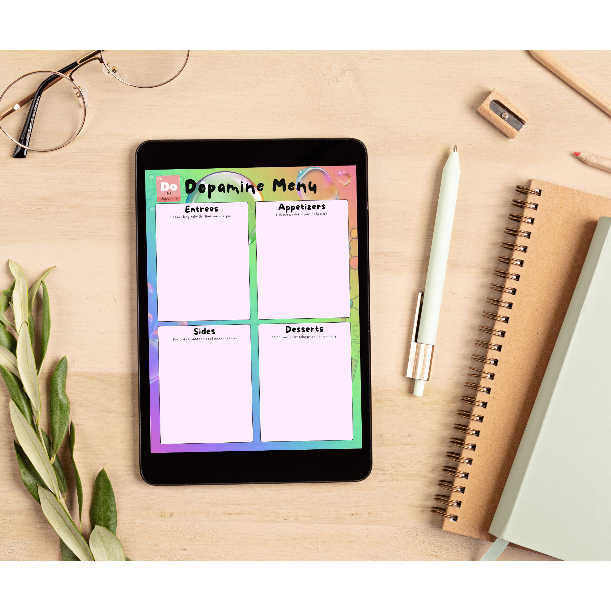 Dopamine Menu, Dopamenu, ADHD Planner, Dopamine Chaser, Dopamine Decor ...