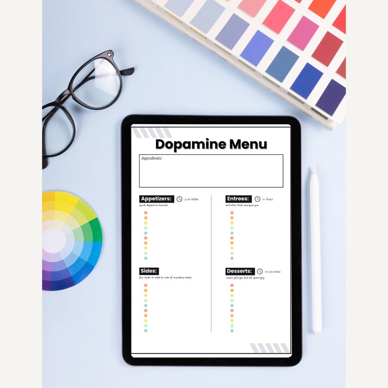 Dopamine Menu: ADHD Planner, Self-care Resource (digital Printable ...