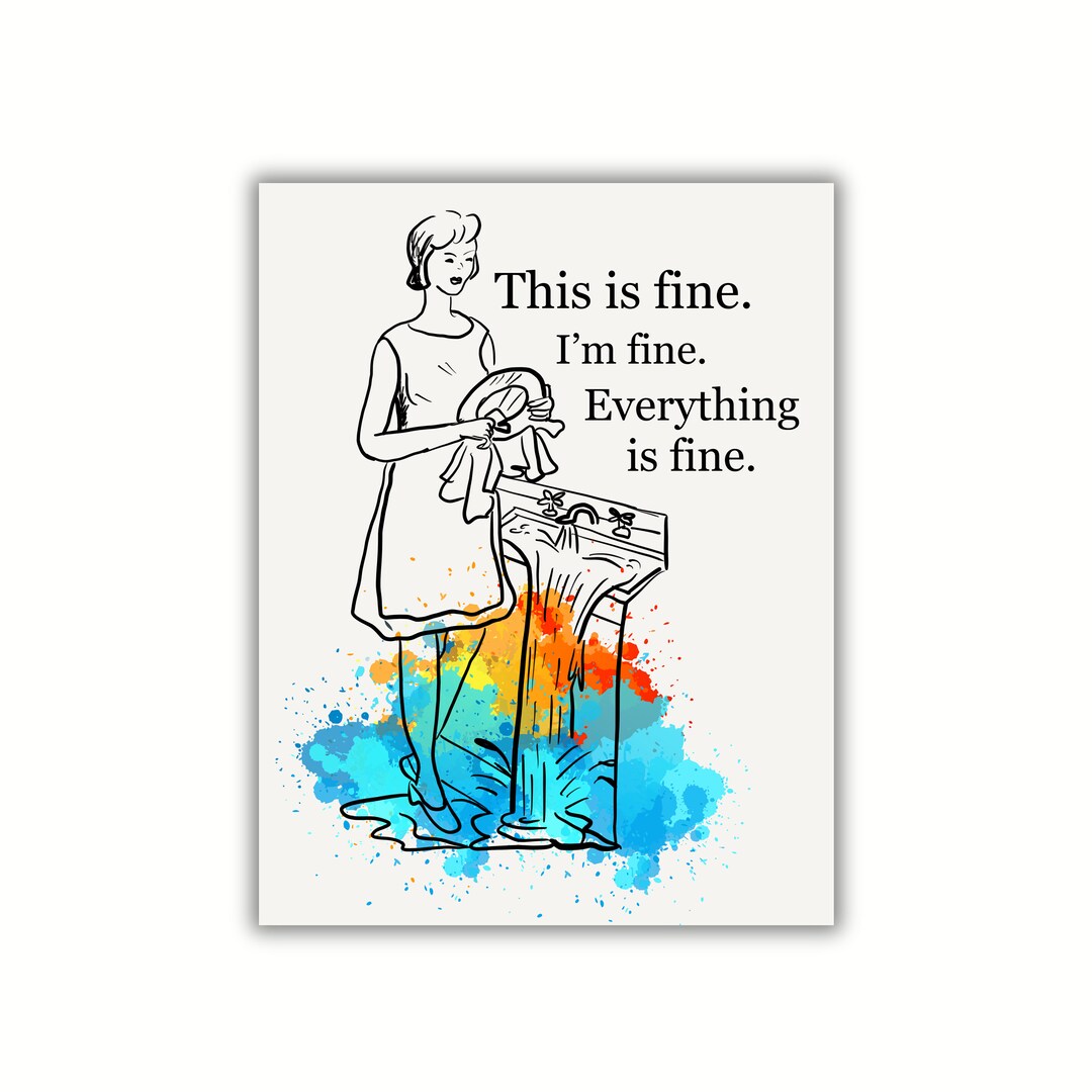 This is Fine, I'm Fine, Everything is Fine, Speech Therapy Sticker, Slp ...