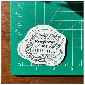 Progress Not Perfection Sticker, Mental Health Sticker, Therapy Sticker ...