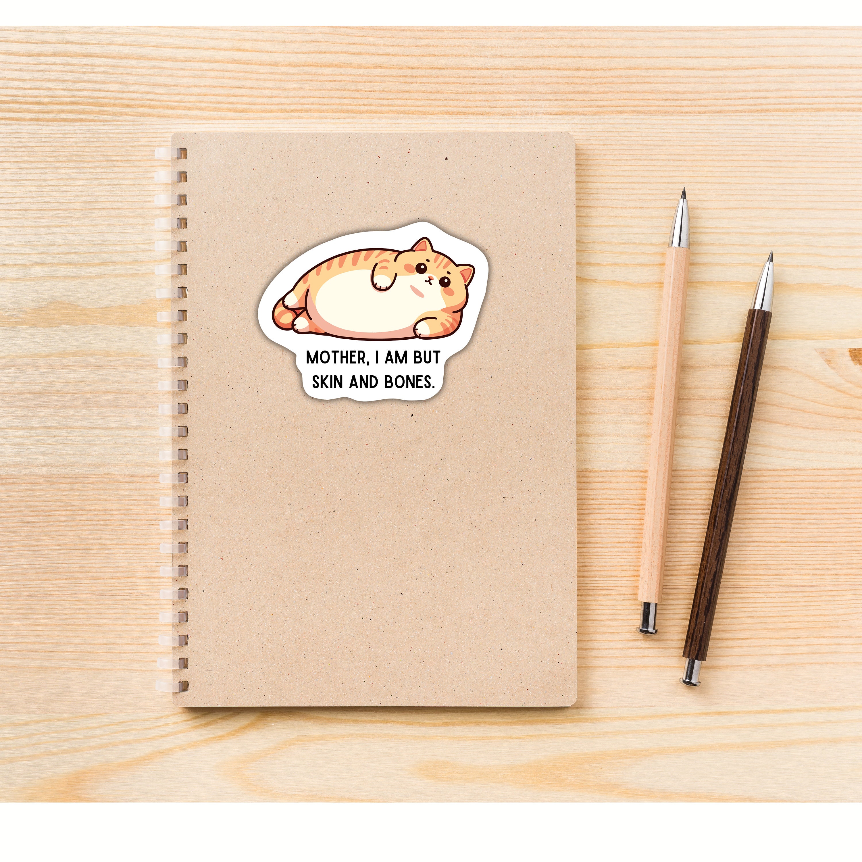 Cute Cat Sticker, Chonky Cat Sticker, Cat Mom Stickers, Funny Cat ...