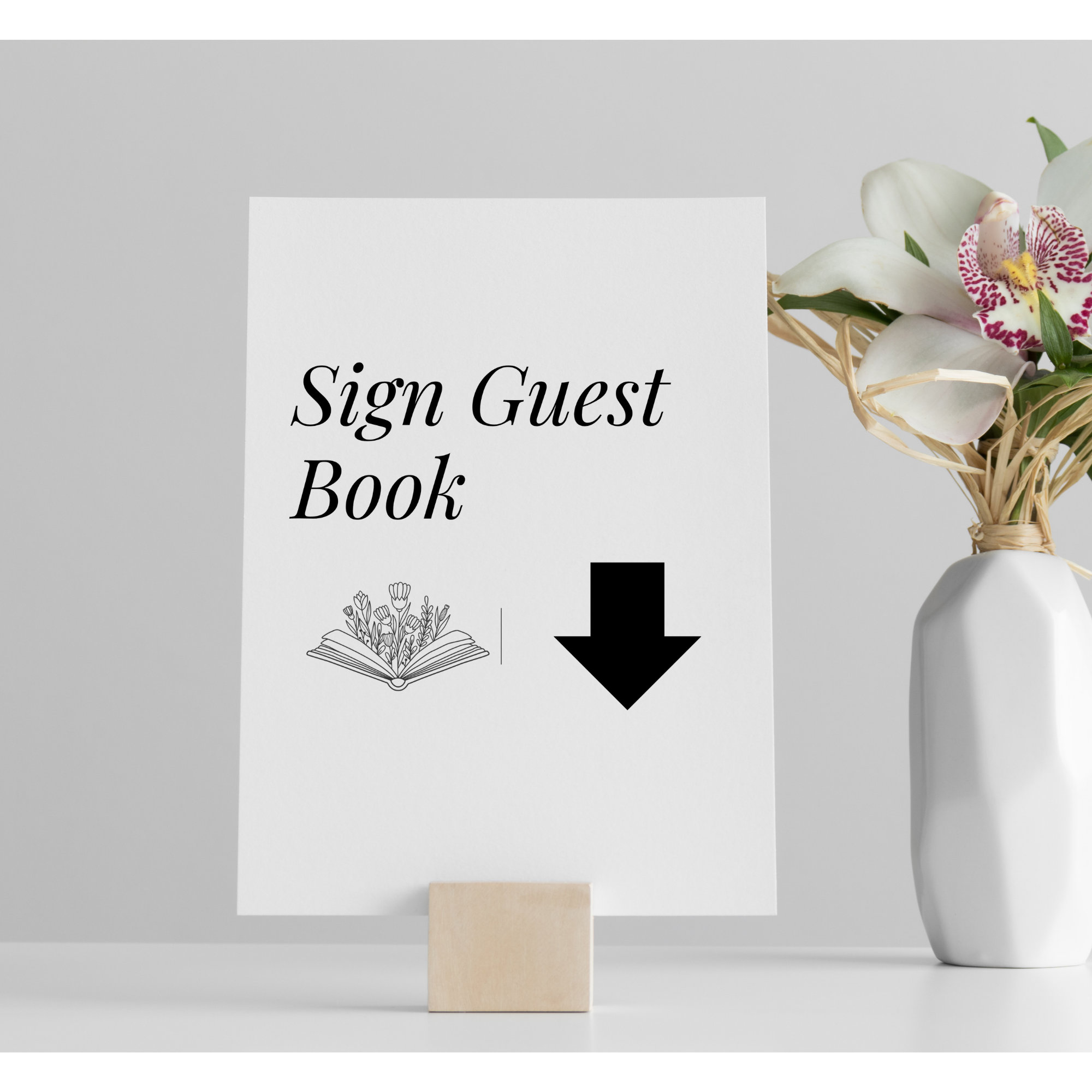 Editable Wedding Template for Simple Directions, Minimalist Wedding ...