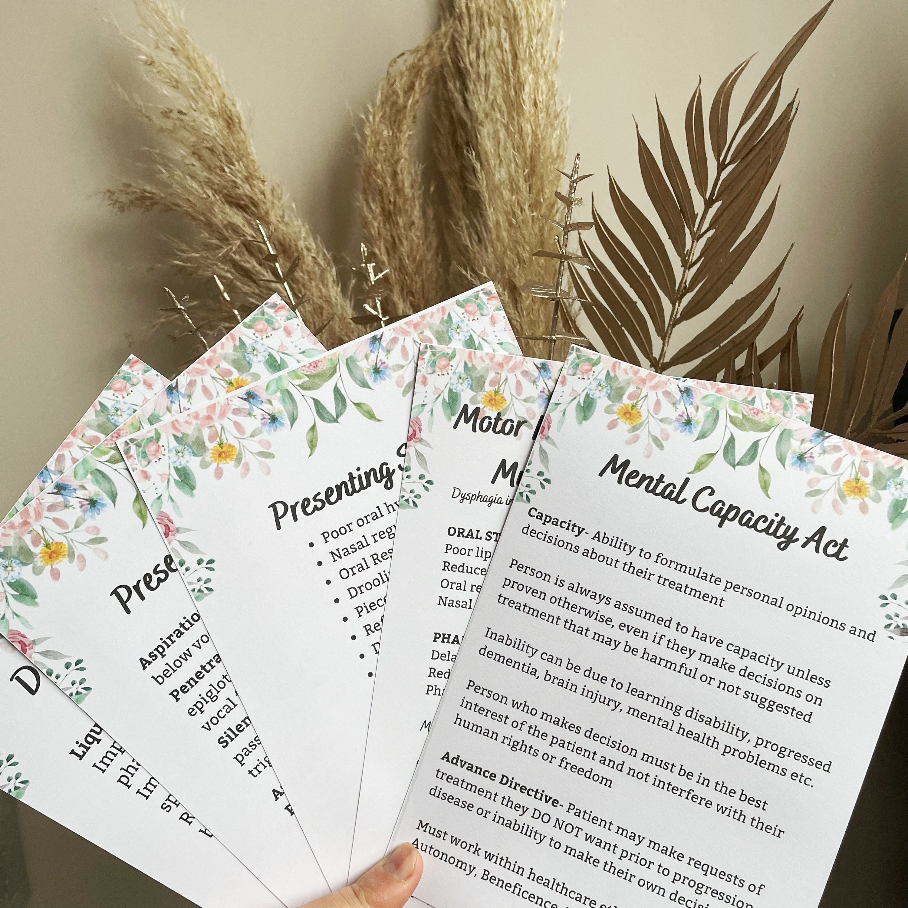 Dysphagia Study / Placement Cards | Speech and Language Therapy A5 X 22 ...