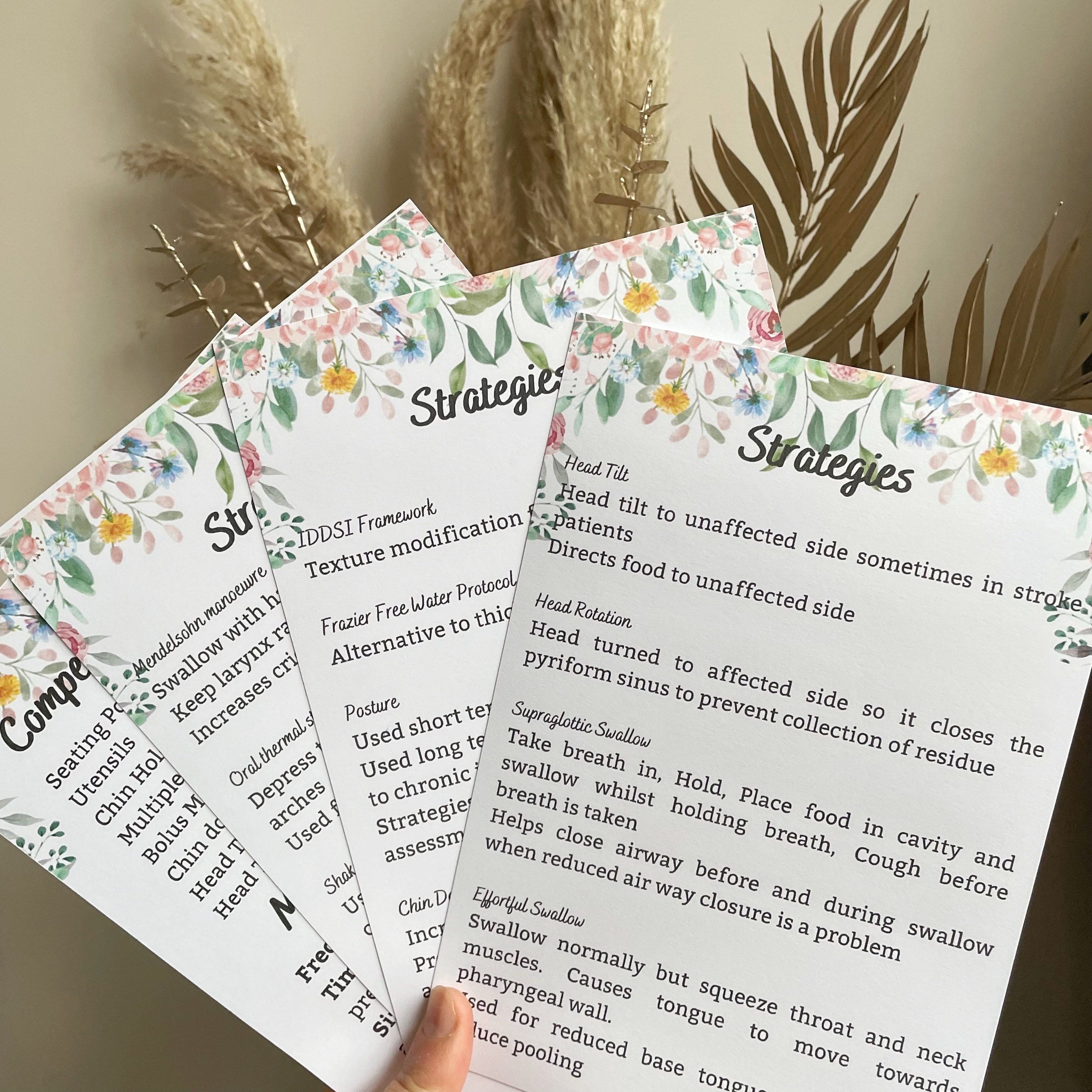 Dysphagia Study / Placement Cards | Speech and Language Therapy A5 X 22 ...