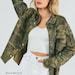New Womens Camouflage Camo Rock & Roll Distressed Oversized Utility ...