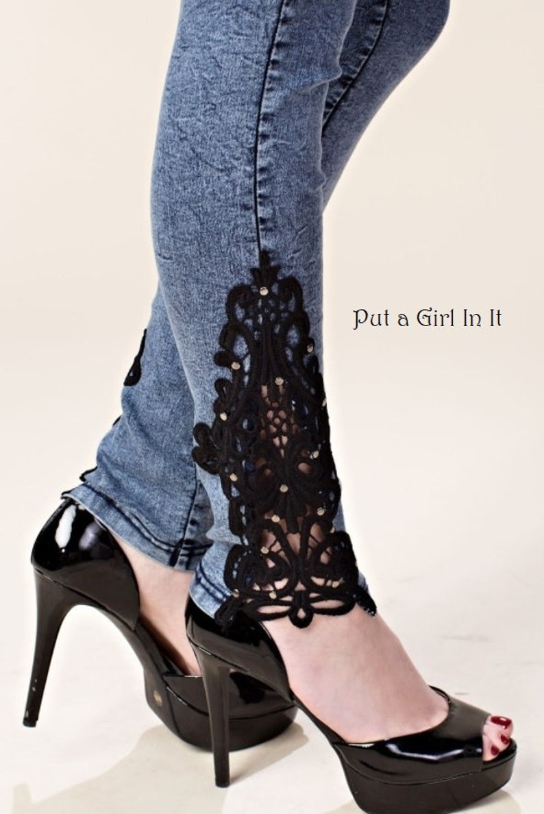 New Vocal Apparel Womens Blue Embellished Crochet Lace Contrast ...