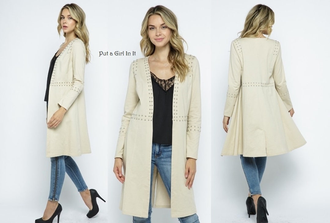 New Vocal Apparel Womens Natural Beige Soft Embellished Studded Western ...