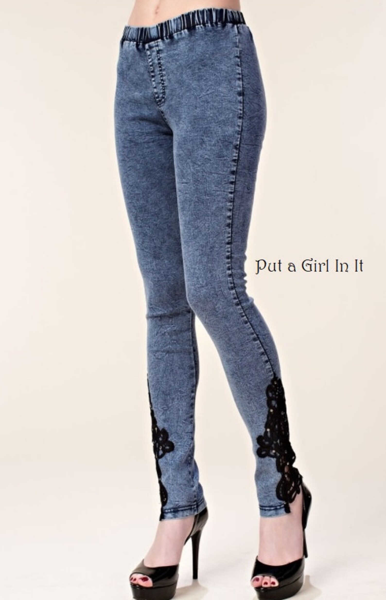 New Vocal Apparel Womens Blue Embellished Crochet Lace Contrast ...